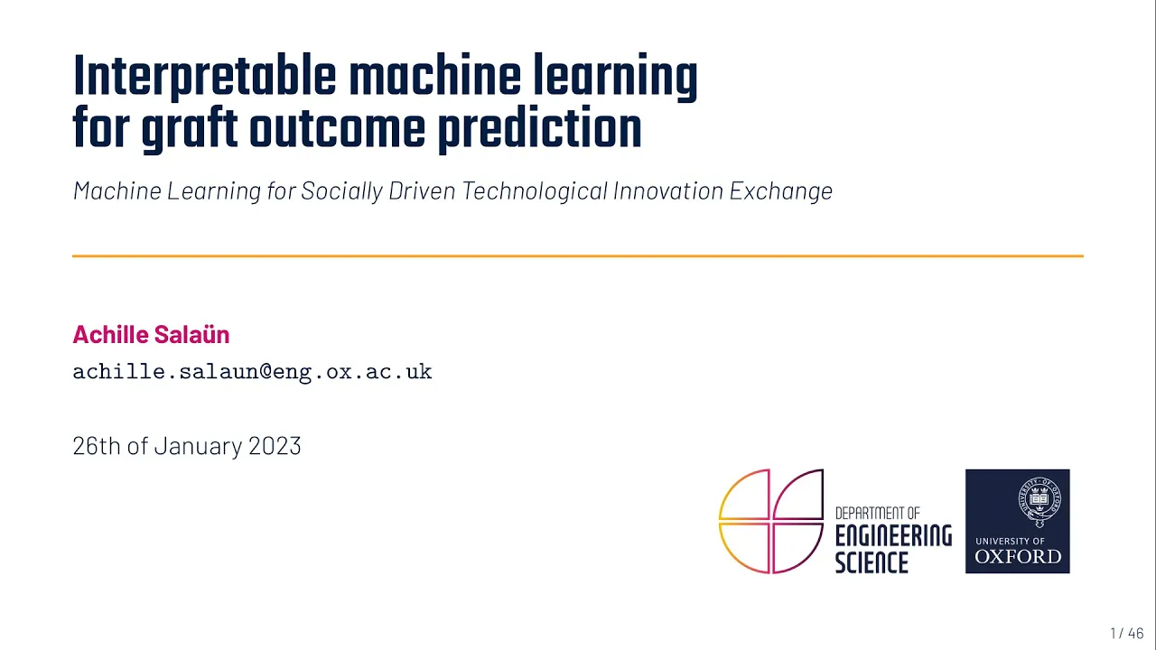 Interpretable machine learning for graft outcome prediction | Achille Salaün